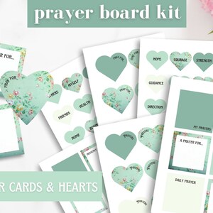 Printable Prayer Board Kit, Vintage Floral Prayer Board, Prayer Cards ...