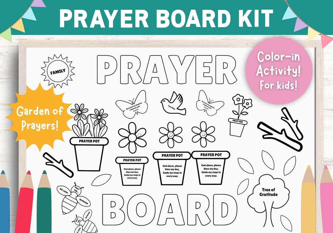 Prayer Board for Kids, Christian Kids Prayer Activity, Sunday School ...