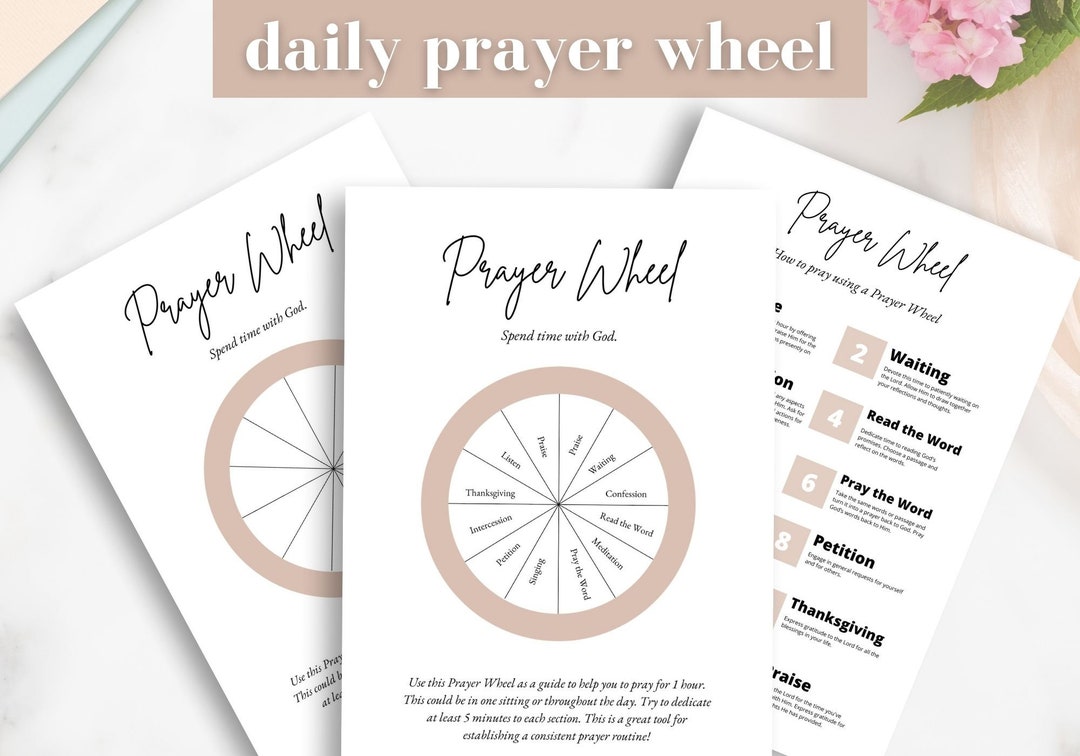 Prayer Wheel Printable Daily Prayer Routine Prayer Board - Etsy
