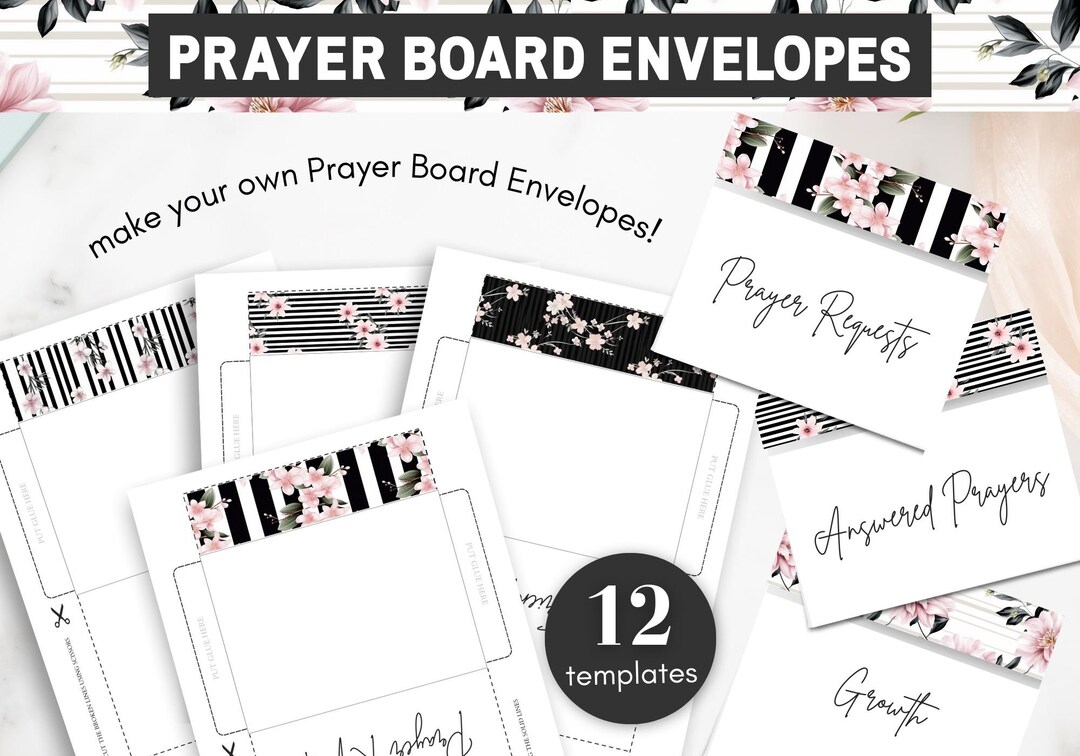 Printable Prayer Board Envelopes, Prayer Board Party Kit, Prayer Wall ...