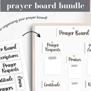 Prayer Board Kit Bundle, Prayer Board Party Printables, Christian ...