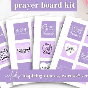 Purple Prayer Board Printable, Prayer Cards, Christian Prayer Wall ...