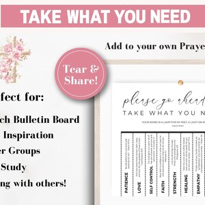Christian Take What You Need Printable, Christian Bulletin Board, Bible ...