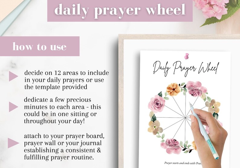 Daily Prayer Wheel Printable Prayer Routine Prayer Board Kit - Etsy