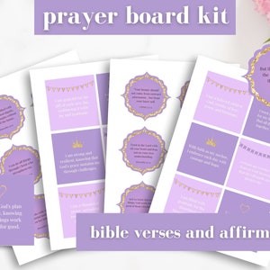 Purple Prayer Board Printable, Prayer Cards, Christian Prayer Wall ...