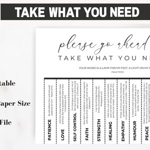 Christian Take What You Need Printable, Christian Bulletin Board, Bible ...