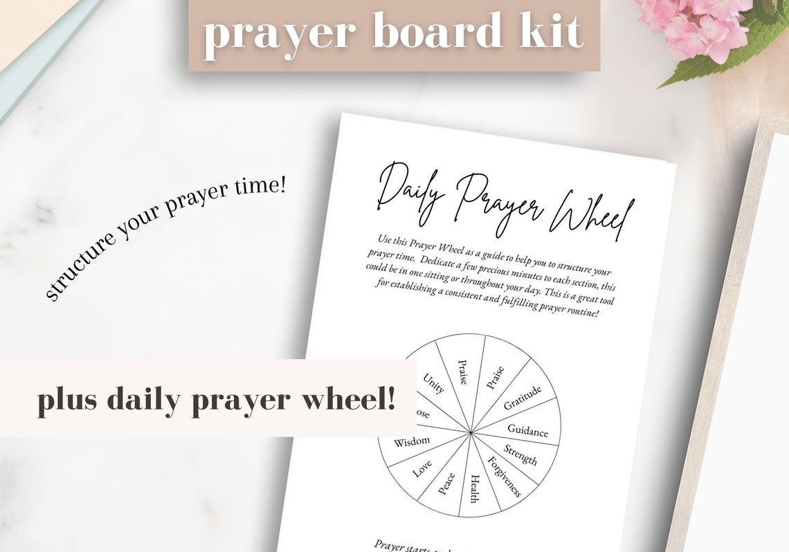 Prayer Board Printable Kit Prayer Board Ideas Daily Prayer - Etsy