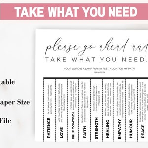 Christian Take What You Need Printable, Christian Bulletin Board, Bible ...