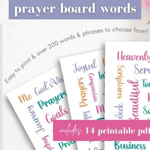 Printable Christian Words & Phrases Prayer Board Words Inspirational ...