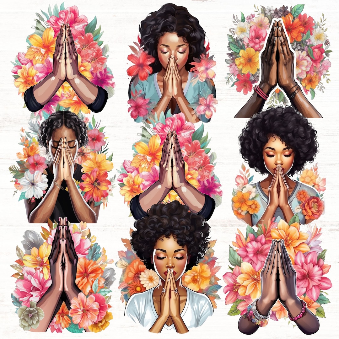 Praying Women Clipart, Praying Hands PNG, Women in Prayer Pngs ...