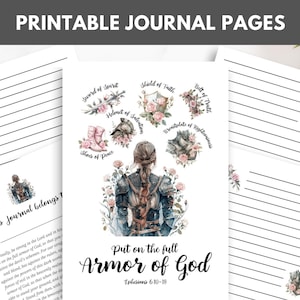 Armor of God Journal Pages, Bible Study Printable, Morning Pages ...