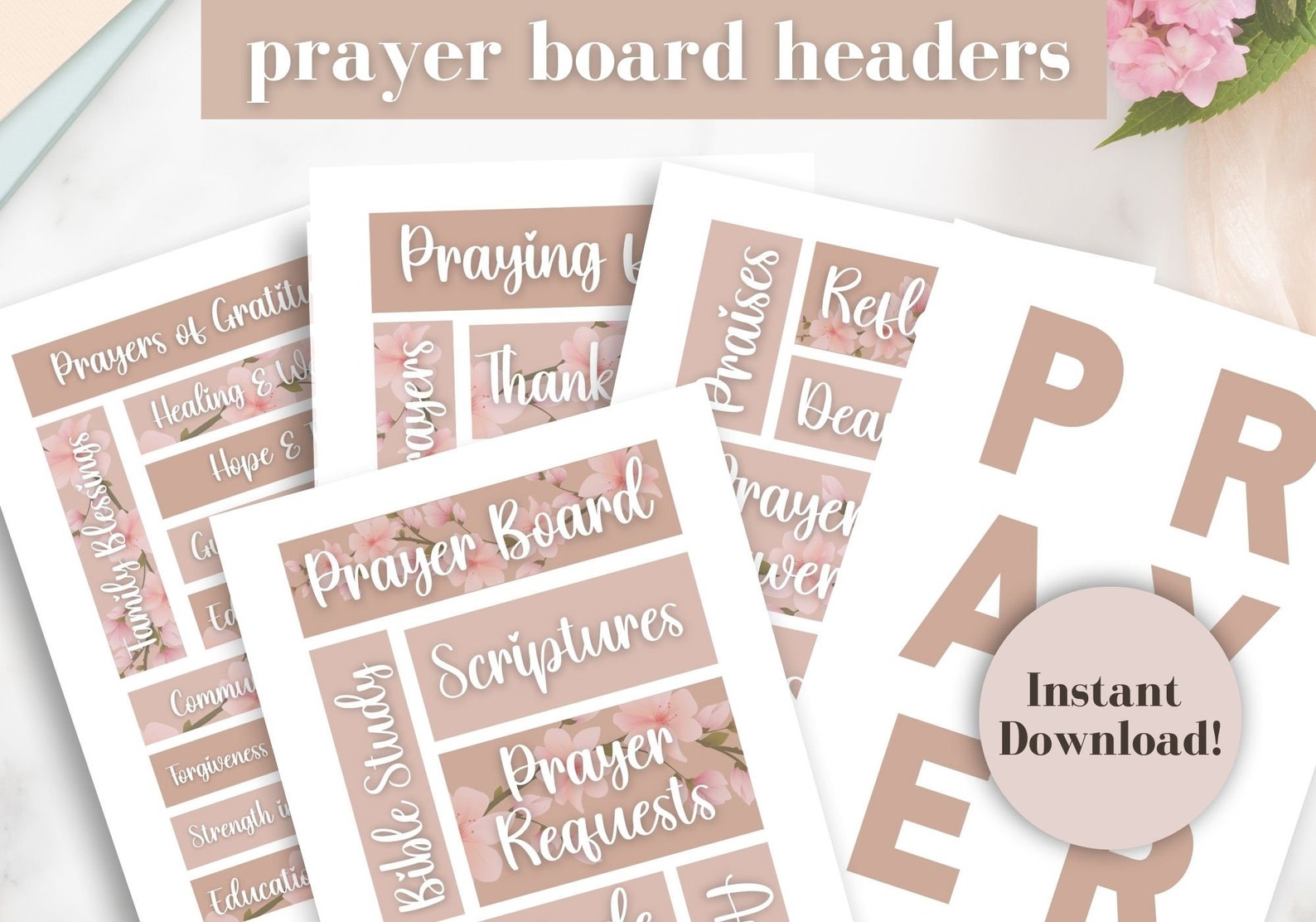 Prayer Board Headings, Daily Prayer Board Words, Prayer Bulletin Board ...