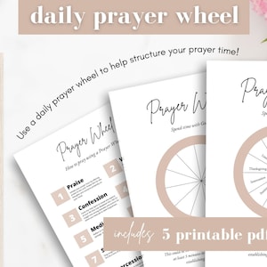 Prayer Wheel Printable, Daily Prayer Routine, Prayer Board Kit, Perfect ...