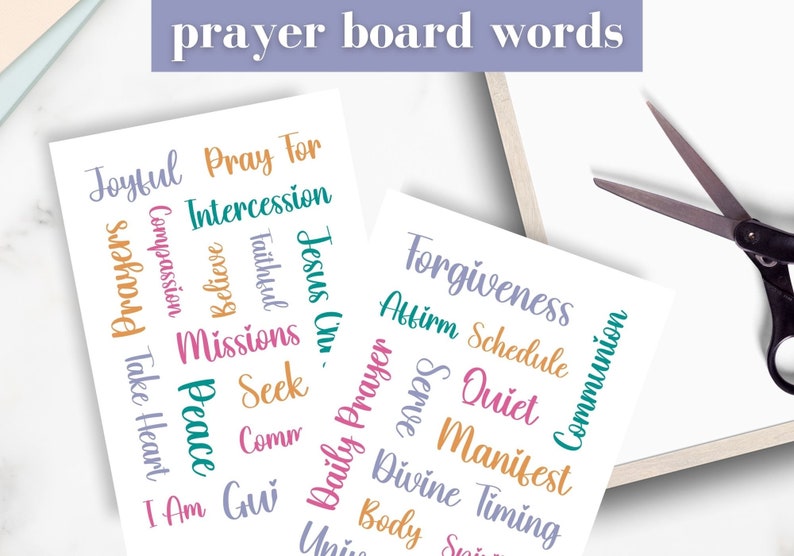 Printable Christian Words & Phrases Prayer Board Words - Etsy