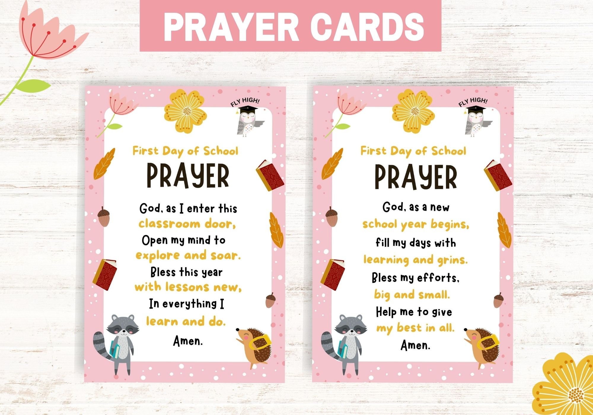 Back to School Prayer Cards, Back to School Prayers, Prayer Tag ...