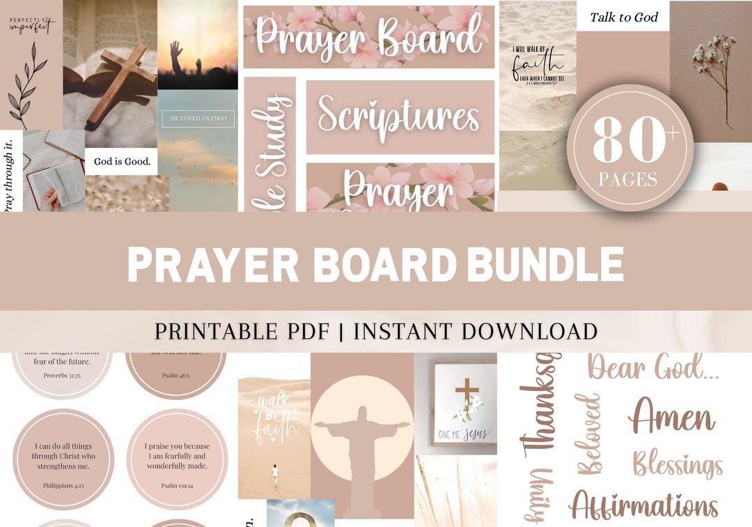 Prayer Board Bundle, Prayer Board Party Printables, Christian Prayer ...