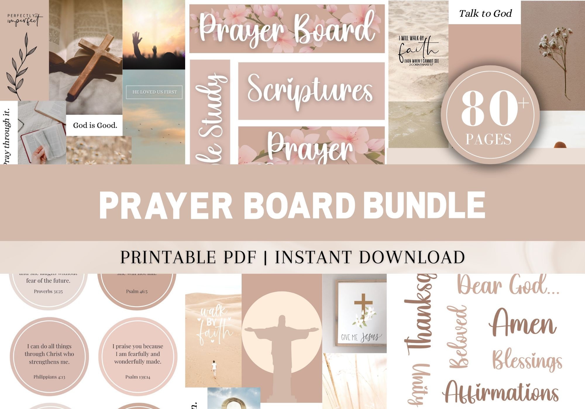 Prayer Board Bundle, Prayer Board Party Printables, Christian Prayer ...