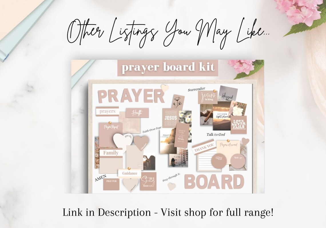 Prayer Board Printable Kit Prayer Board Ideas Daily Prayer - Etsy