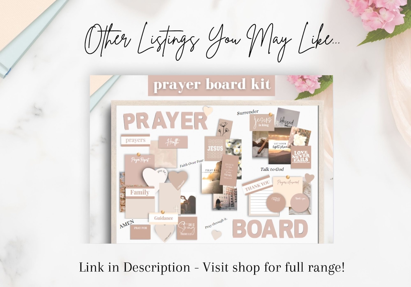 Prayer Board Printable Kit Prayer Board Ideas Daily Prayer - Etsy