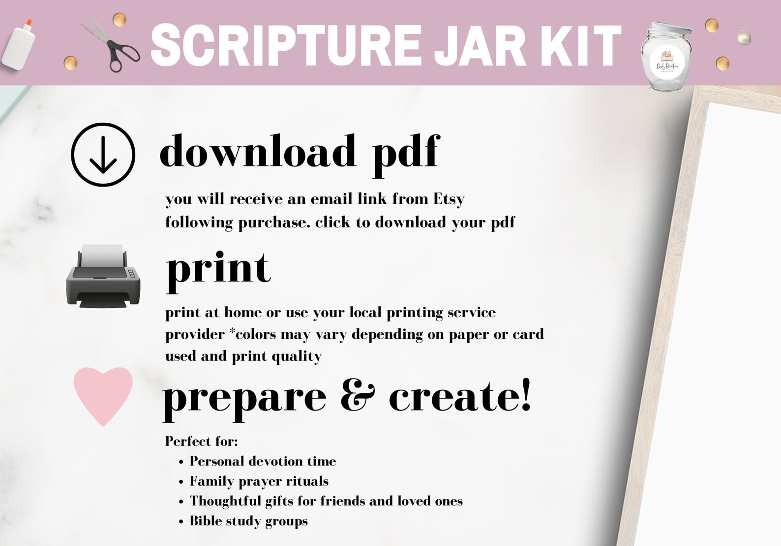 Scripture Jar Printable, Make Your Own Scripture Jar, Prayer Jar ...