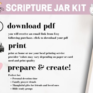 Scripture Jar Printable, Make Your Own Scripture Jar, Prayer Jar ...