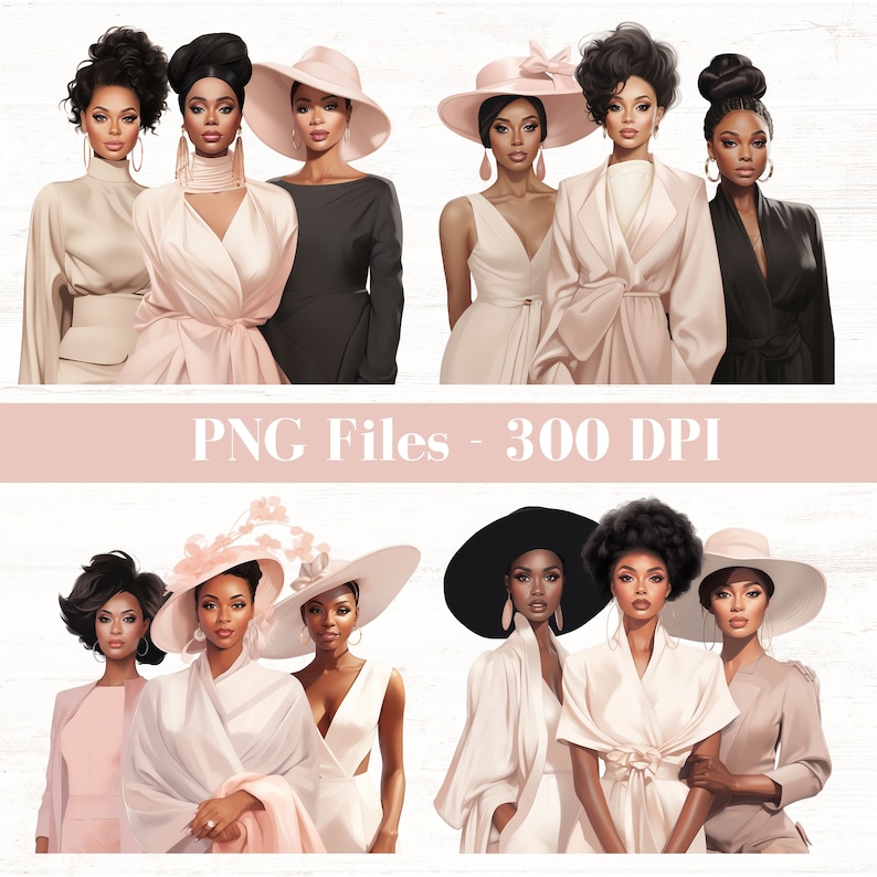 Church Ladies Clipart, Black Woman PNG, Christian PNG, Church Lady Clipart, Praying Sisters Pngs ...