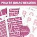 Prayer Board Printable, Daily Prayer Board, Prayer Board Headings ...