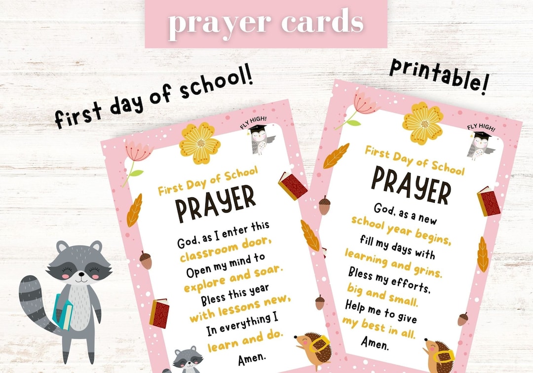Back to School Prayer Cards, Back to School Prayers, Prayer Tag ...