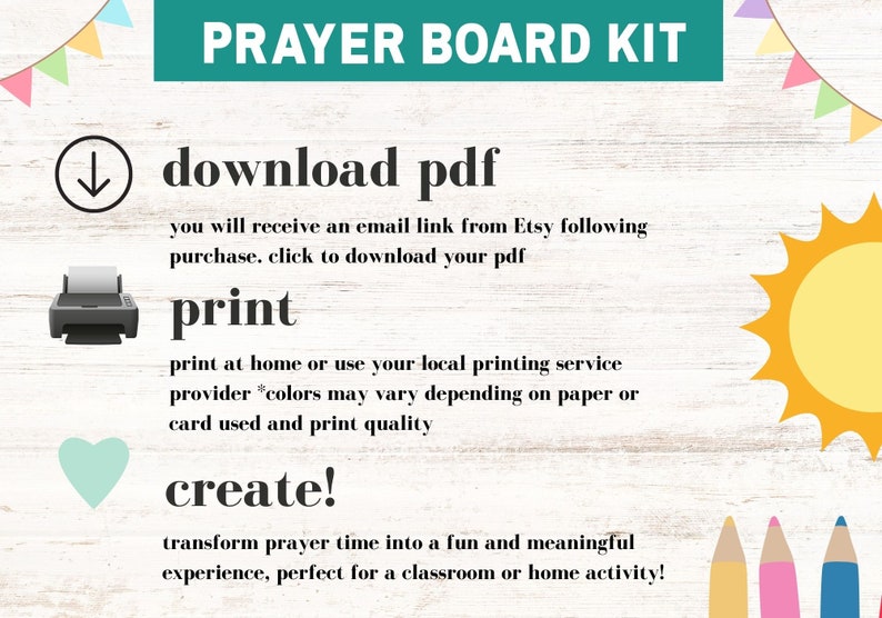 Prayer Board for Kids, Christian Kids Prayer Activity, Sunday School ...