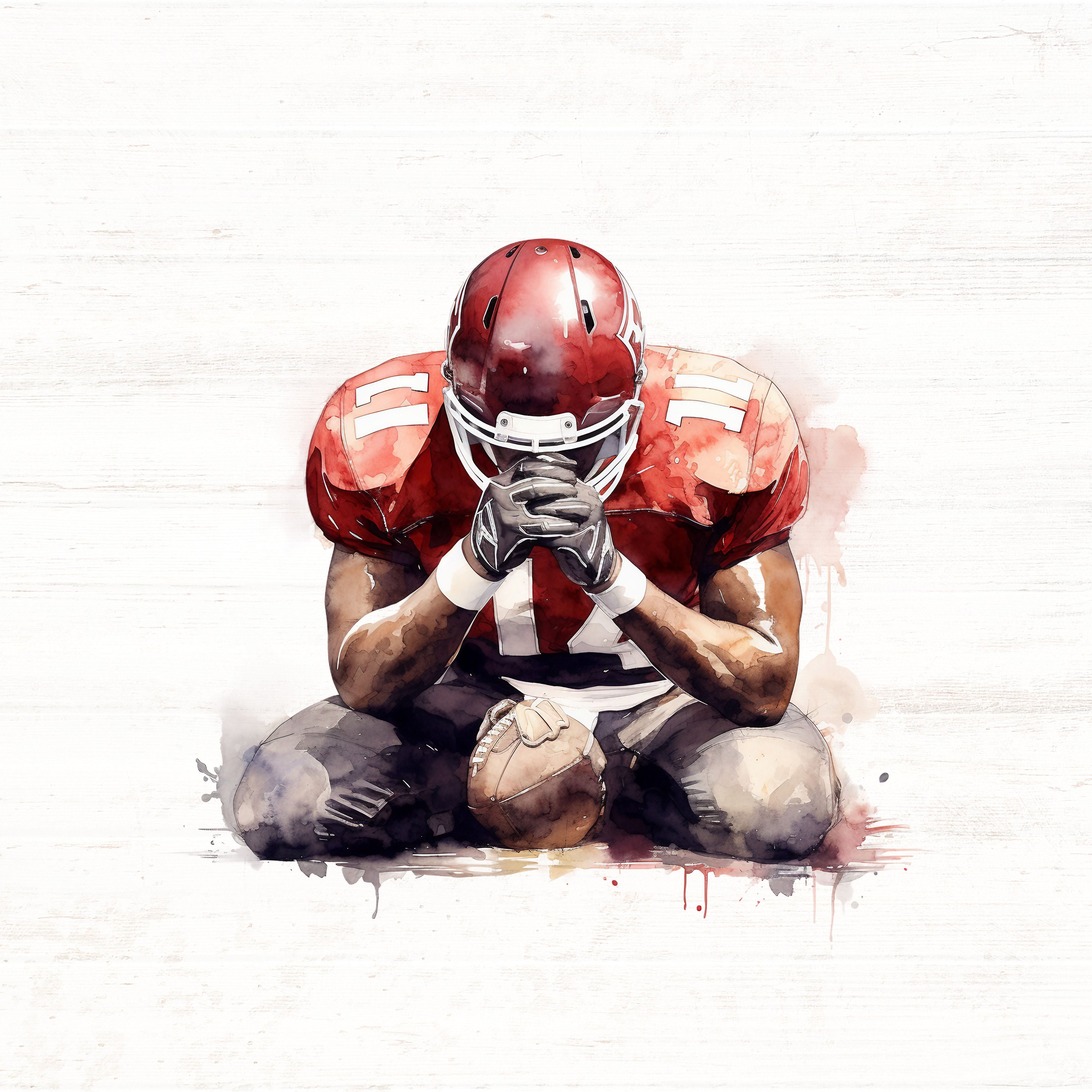 Praying Footballers Men in Prayer Prayer Warriors - Etsy