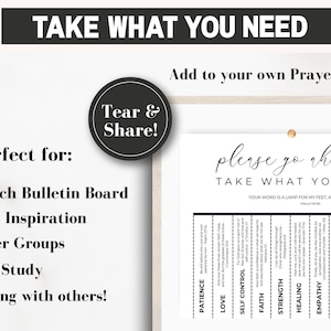 Christian Take What You Need Printable, Christian Bulletin Board, Bible ...