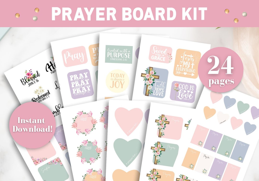 Prayer Board Printable, Daily Prayer Board, Bible Verse Cards ...