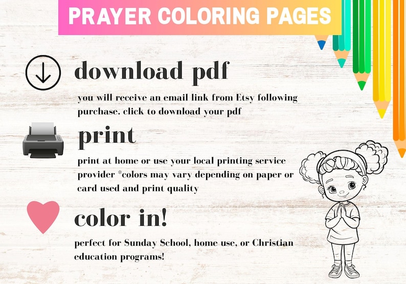 Kids Prayer Coloring Activity, Printable Bible Coloring Pages ...