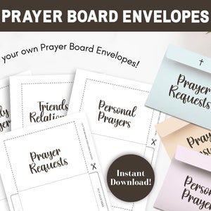Prayer Board Envelopes, Printable Prayer Board Kit, Prayer Wall ...