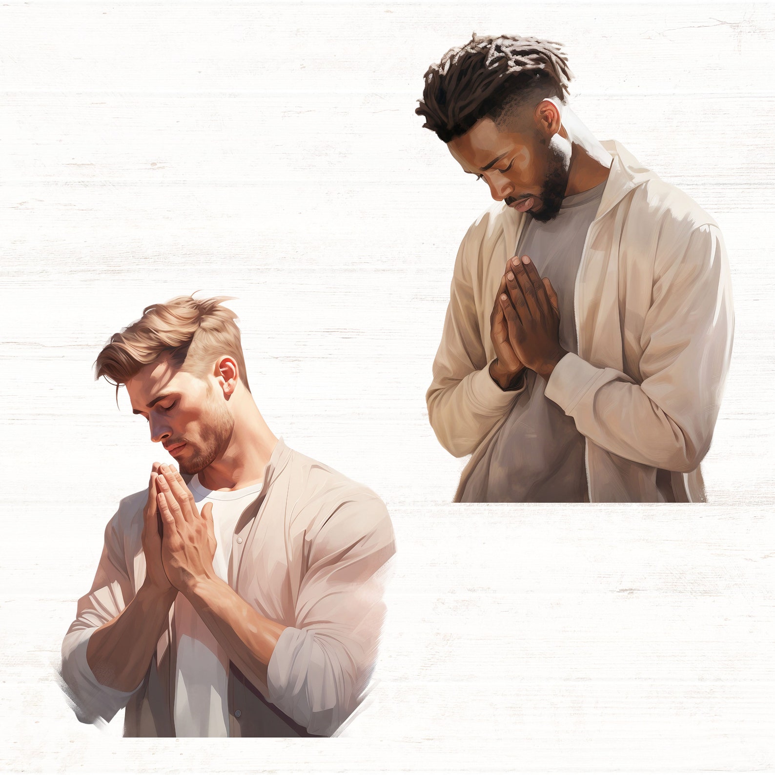 Praying Men Clipart, Men in Prayer, Prayer Warriors, Armor of God Clip ...