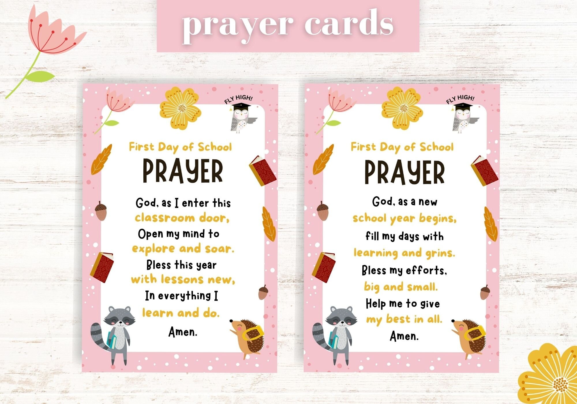 Back to School Prayer Cards Back to School Prayers Prayer - Etsy