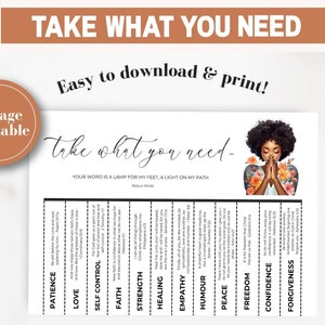 Take What You Need Printable, Christian Bulletin Board, Bible Verse ...