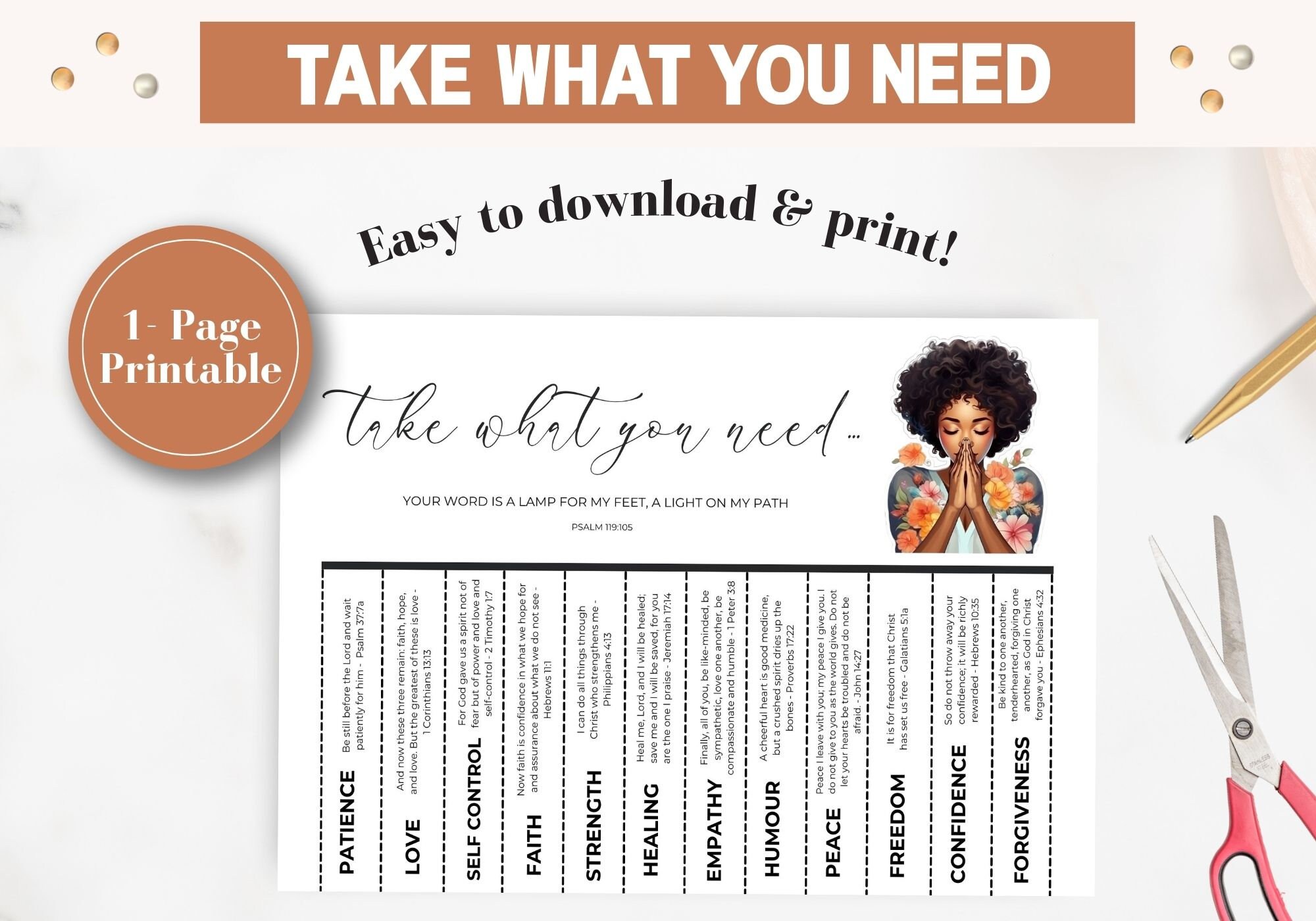 Take What You Need Printable, Christian Bulletin Board, Bible Verse ...
