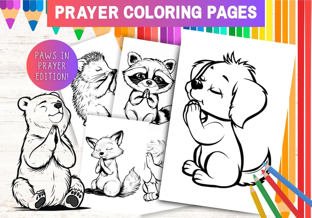 Kids Prayer Coloring Activity, Printable Bible Coloring Pages ...