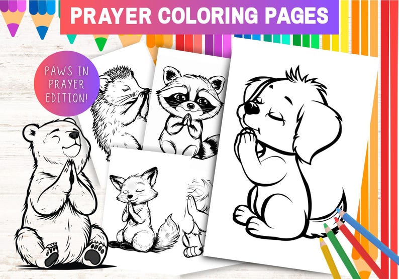 Kids Prayer Coloring Activity, Printable Bible Coloring Pages ...