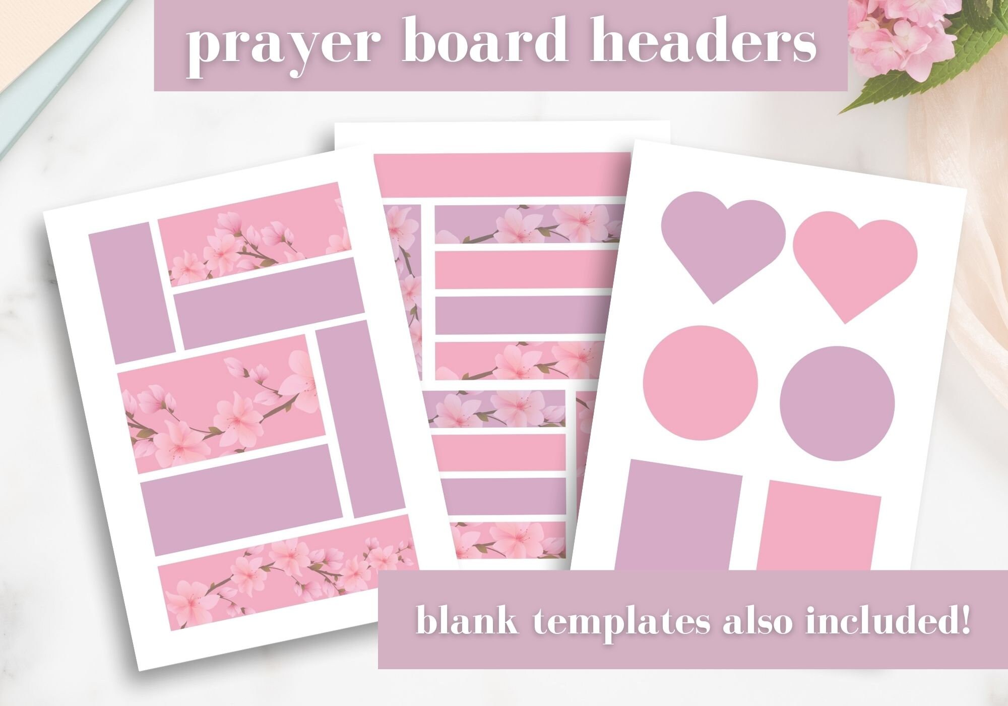 Prayer Board Kit Printable Daily Prayer Board Pink Prayer - Etsy