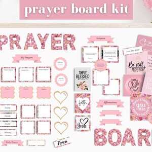 Prayer Board Printable, Prayer Cards, Christian Wall Collage, Bible ...