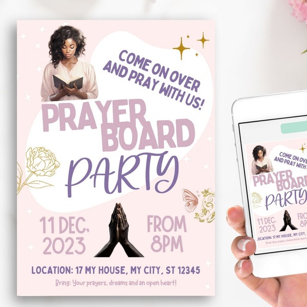 Prayer Board Party Invitation - Etsy