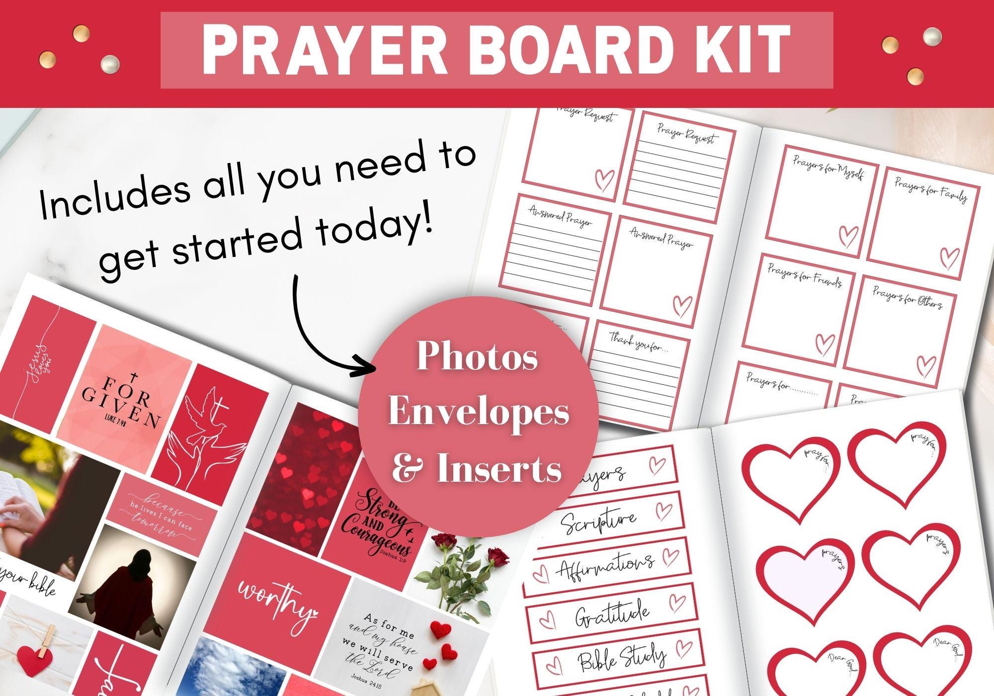Prayer Board Kit 2026, Printable Prayer Board for Women, Prayer Request ...