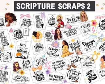 Scripture Scraps Printable, Girls Prayer Board Faith Bible Journal ...
