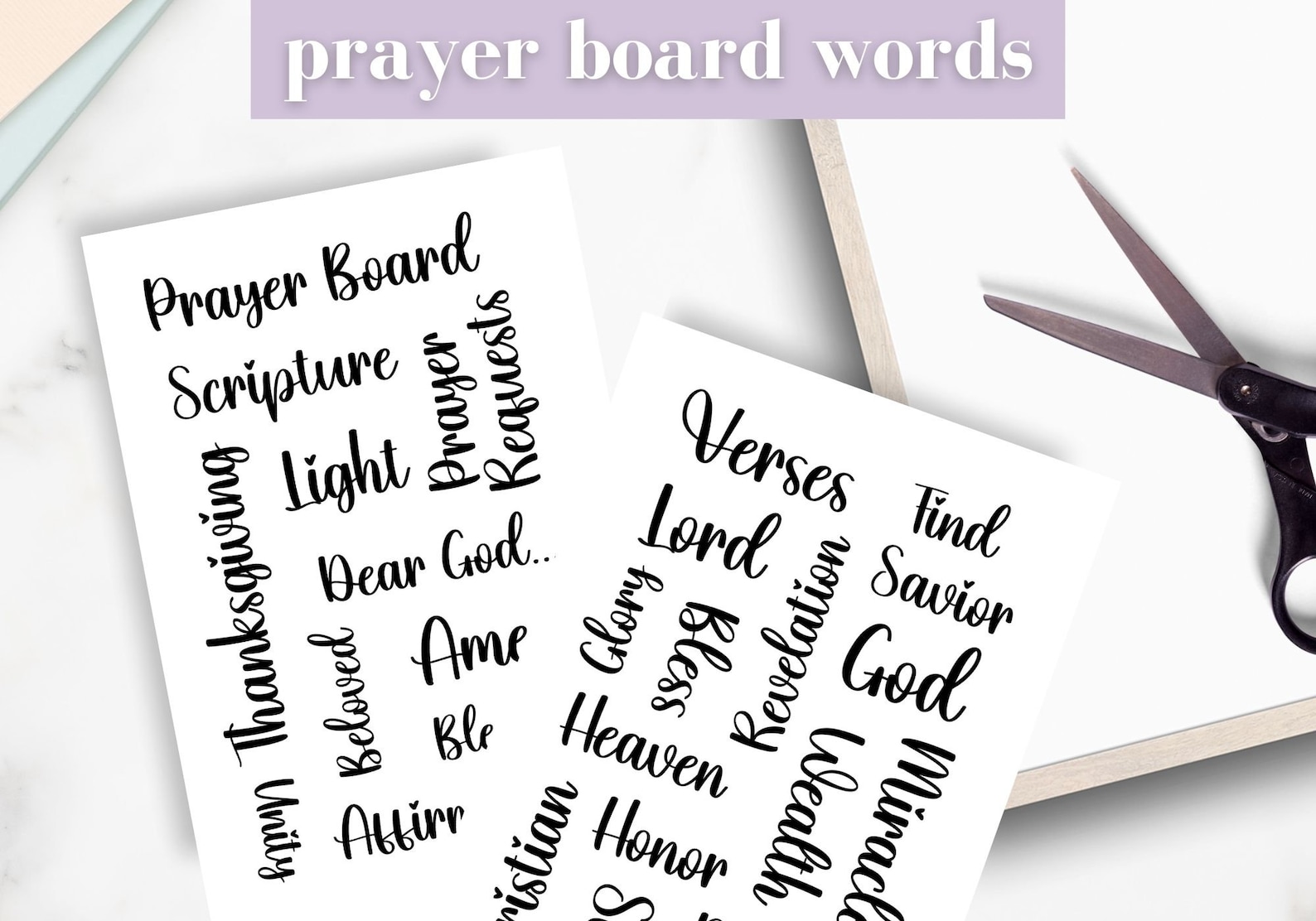 Prayer Board Words, Printable Christian Words & Phrases, Inspirational ...