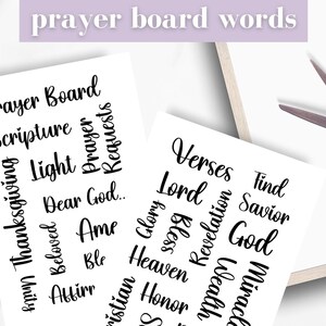 Prayer Board Words, Printable Christian Words & Phrases, Inspirational ...