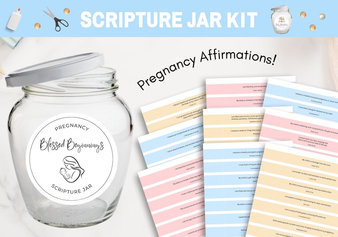 Pregnancy Scripture Jar Printable, Scripture Jar PDF, Pregnancy ...