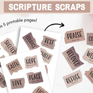 Scripture Scraps Printable, Faith Junk Journal Scraps, Prayer Board Kit ...
