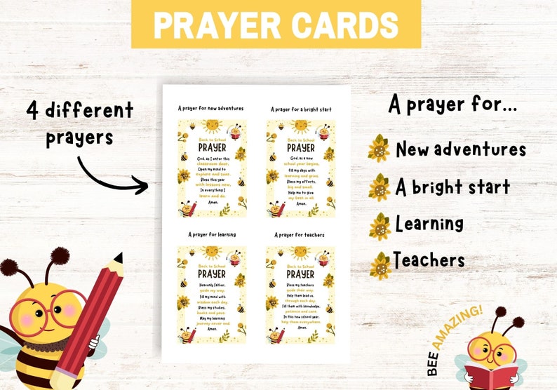 Back to School Prayer Cards, Back to School Prayers, Prayer Tag ...